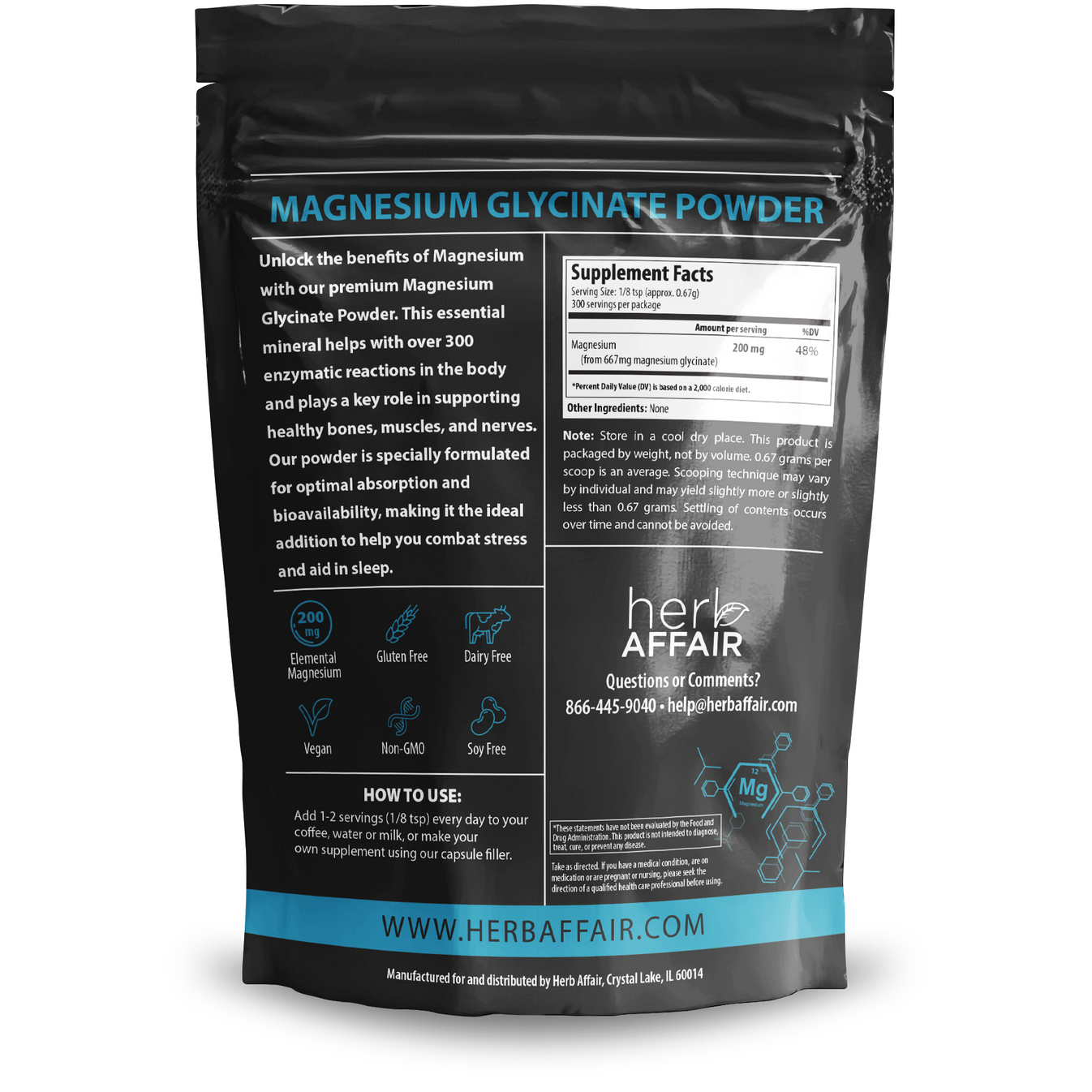 Pure Magnesium Glycinate Powder | High Absorption – Herb Affair