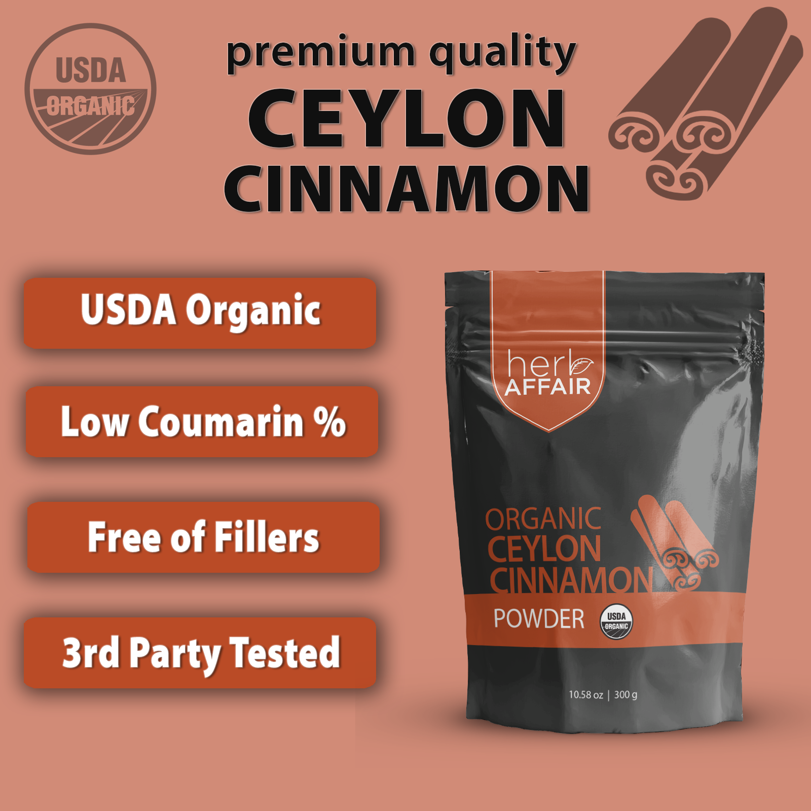 Pure Ceylon Cinnamon Powder | Ground Ceylon Cinnamon – Herb Affair