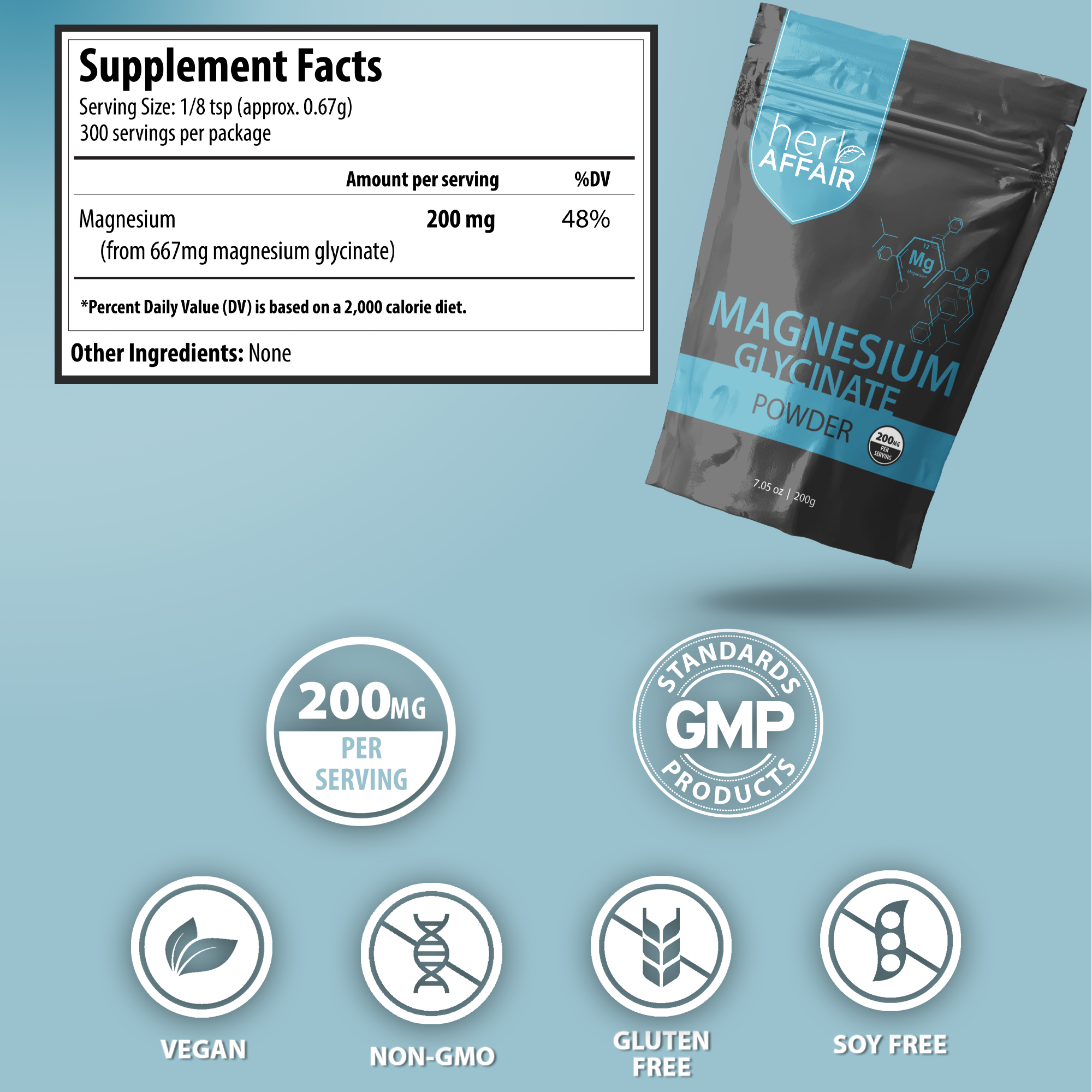 Premium Magnesium Glycinate Powder | Pure Magnesium Supplement – Herb ...